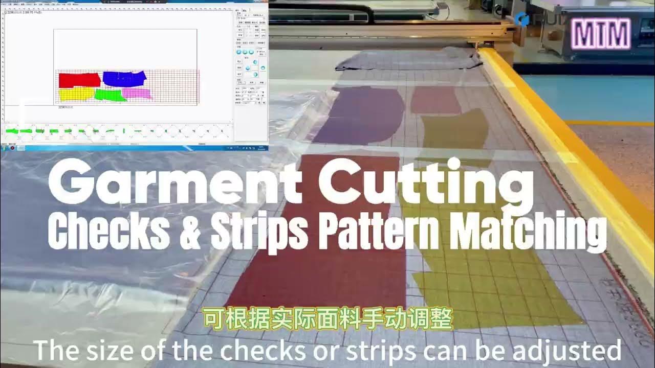 CNC Garment Cutting Machine with Checks and Strips Pattern Matching ...