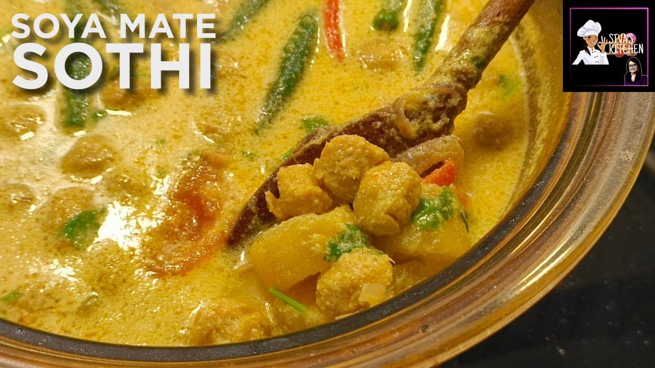 Sweet potato and soya mate sothi. vegetarian - YouTube