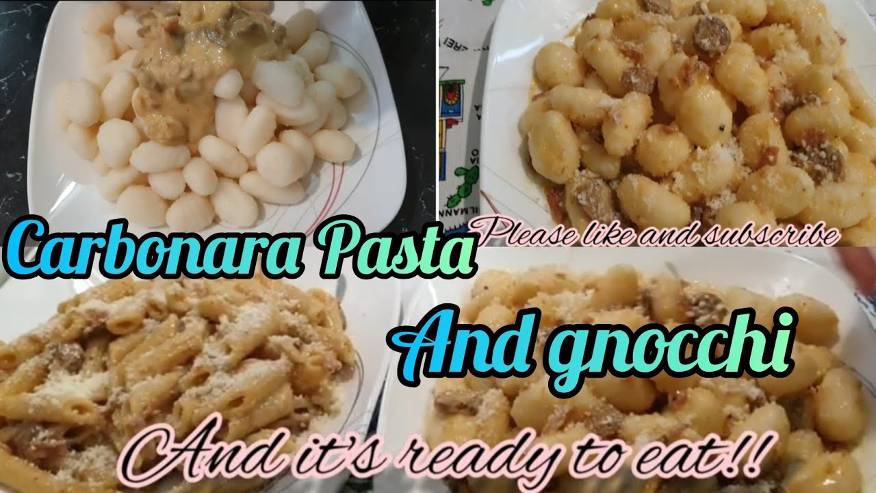 PASTA CREAM(CARBONARA)AND GNOCCHI RECIPE/ALONA official vlogs - YouTube