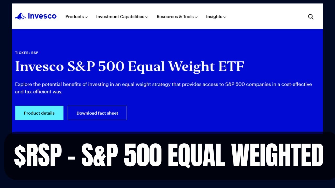$RSP Invesco's Equal Weight S&P 500 ETF - YouTube