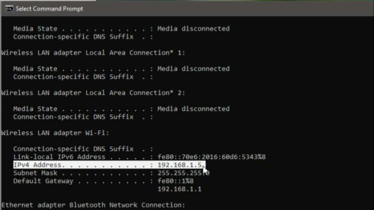 How to check ip address using cmd !!! 😎 - YouTube
