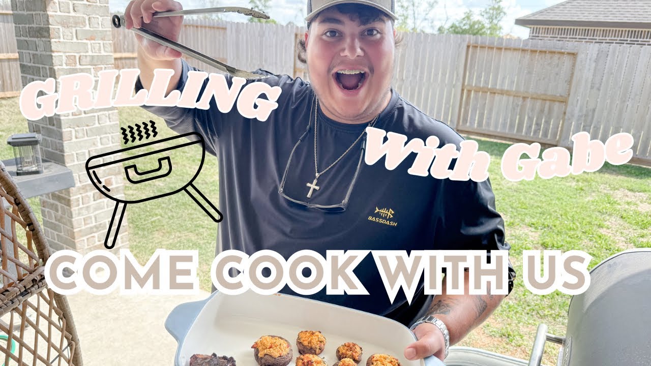 GRILLING WITH GABE | CHICKEN THIGHS & Pimento cheese mushroom caps ...