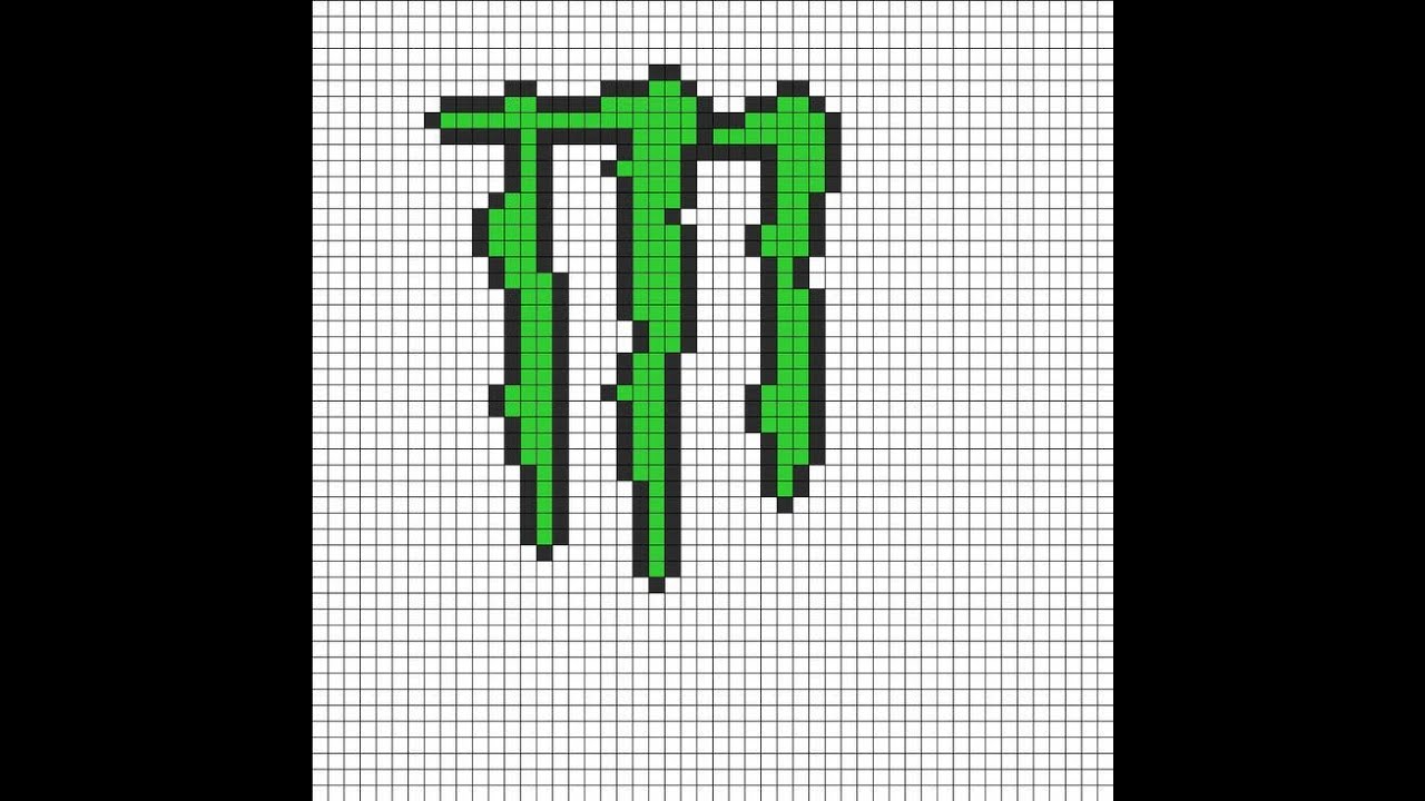 Com fe el logo de Monster Energy amb art pixel - YouTube