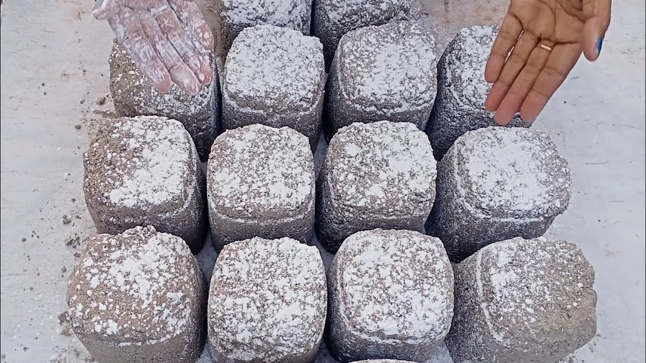 Gritty sand ashes blocks crumbling on floor||plz subscribe ️||asmr ...