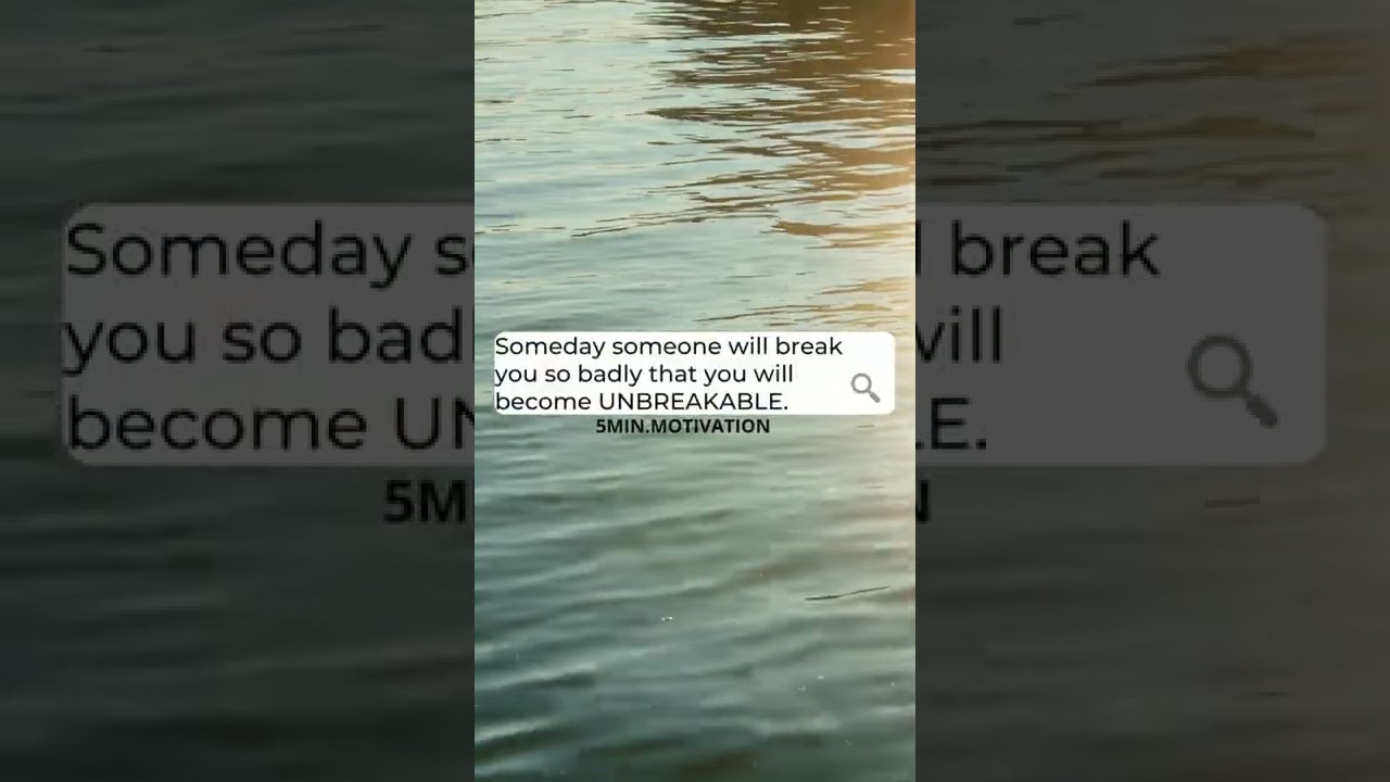 Someday someone will break you so badly that you will become ...