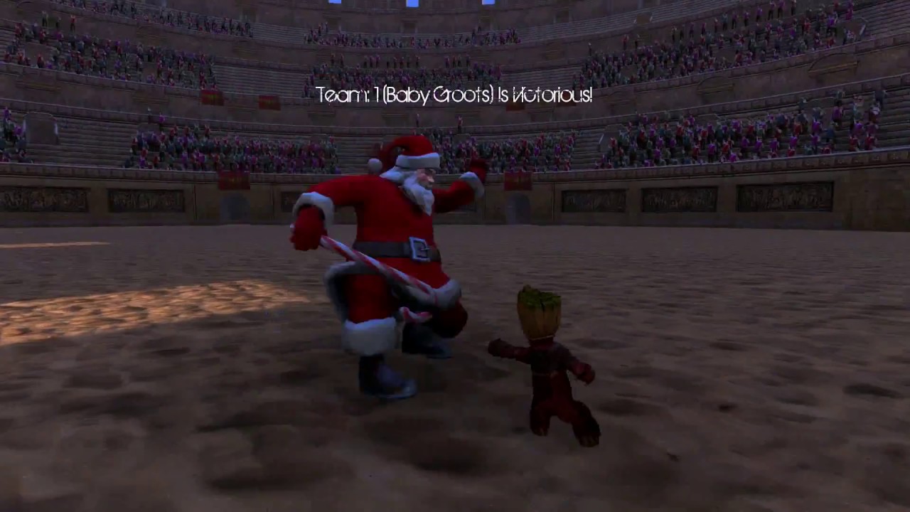 Baby Groot vs Santa UEBS - YouTube