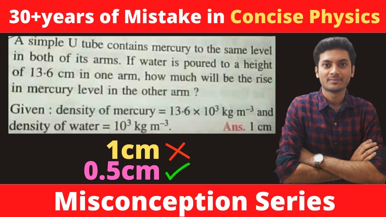 Misconception on U-Tube Problem | Class 9 Concise Physics | Part 1 ...