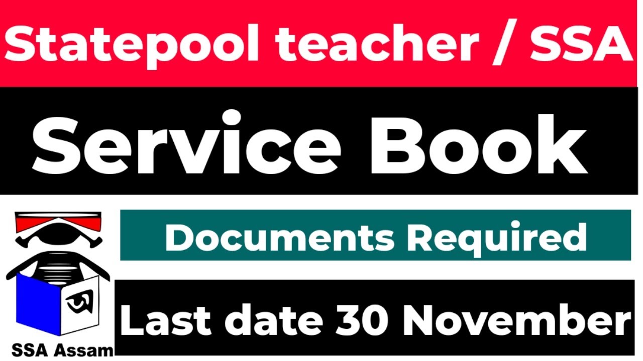 Service book for Statepool ssa teacher // Service book required ...