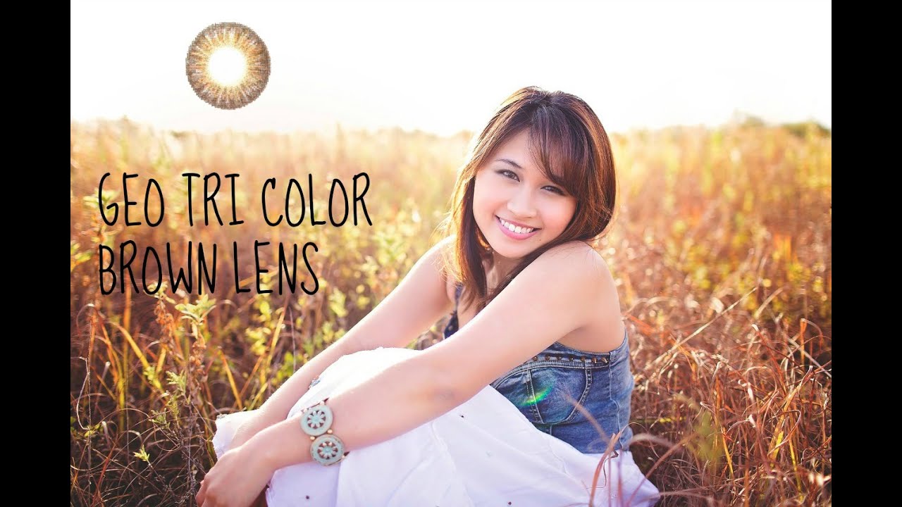 Geo Tri Color Brown CM-902 Contact Lens - YouTube