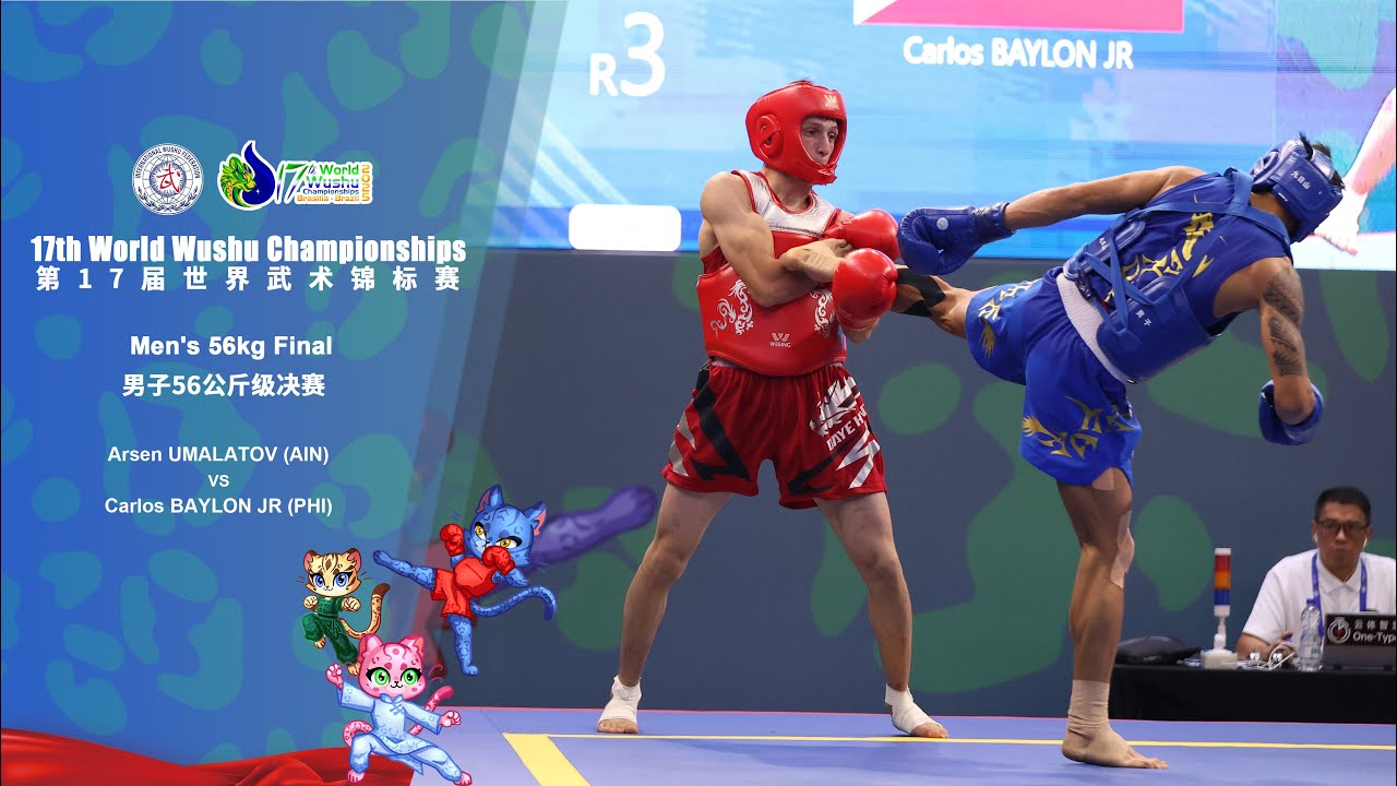 17th World Wushu Championships Sanda Men's 56kg Final - YouTube