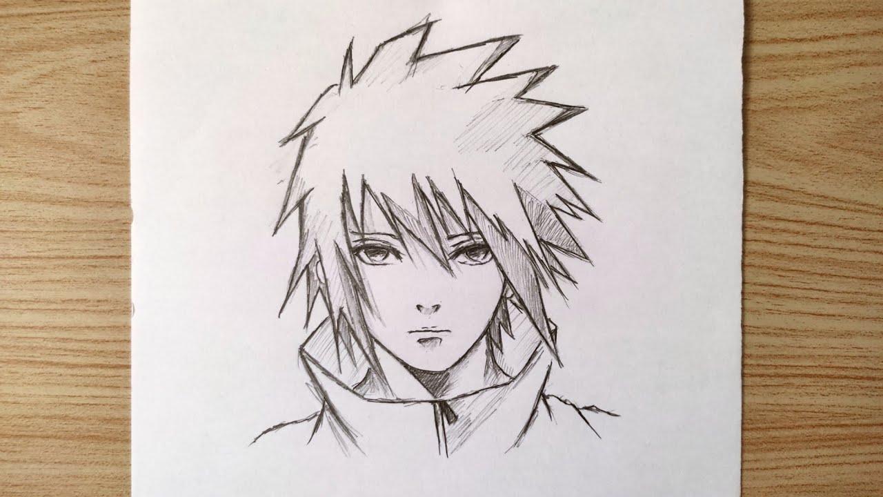 Easy to draw anime | HOW TO DRAW sasuke uchiha | naruto | anime drawing ...