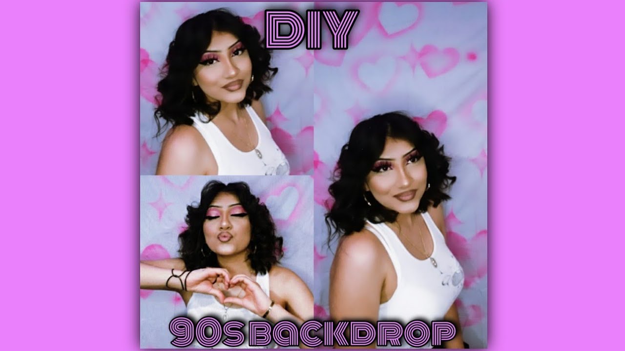 DIY 90s airbrush backdrop💖 || Evalyn Barbi - YouTube