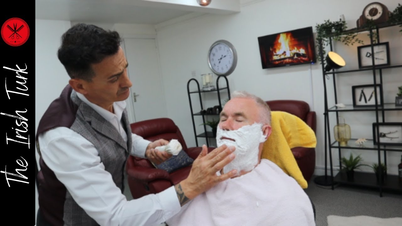 💈asmr Relaxing Hot Towel Shave Deep Head Massage Youtube