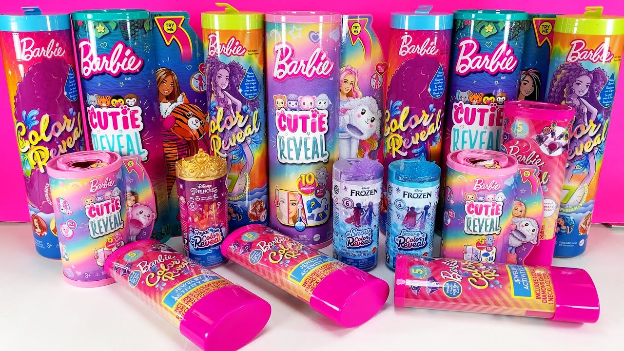 Barbie MYSTERY SURPRISE TOYS Color Reveal Frozen ASMR Unboxing - YouTube