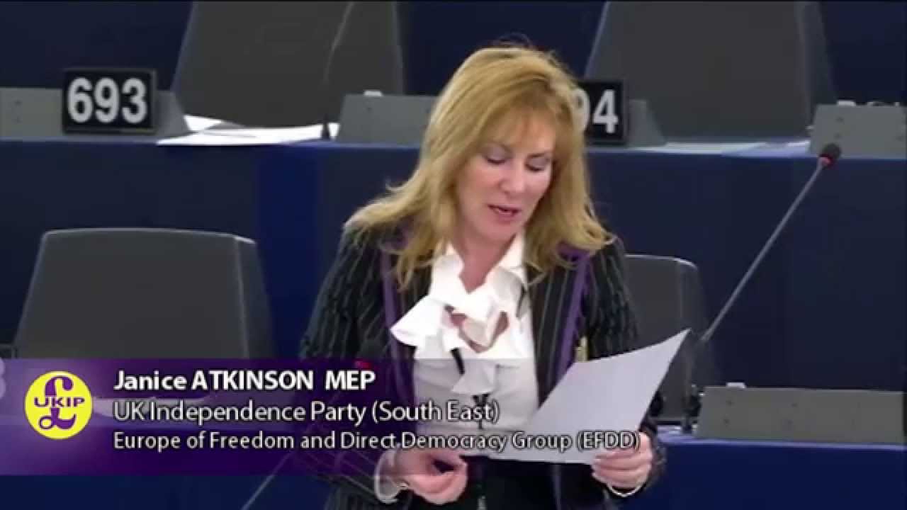 We will stop you from taking over UK tax rates - Janice Atkinson MEP ...