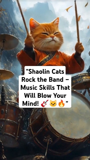 Shaolin Cats Rock the Band–Music Skills That Will Blow Your Mind!🐱🔥#cat ...