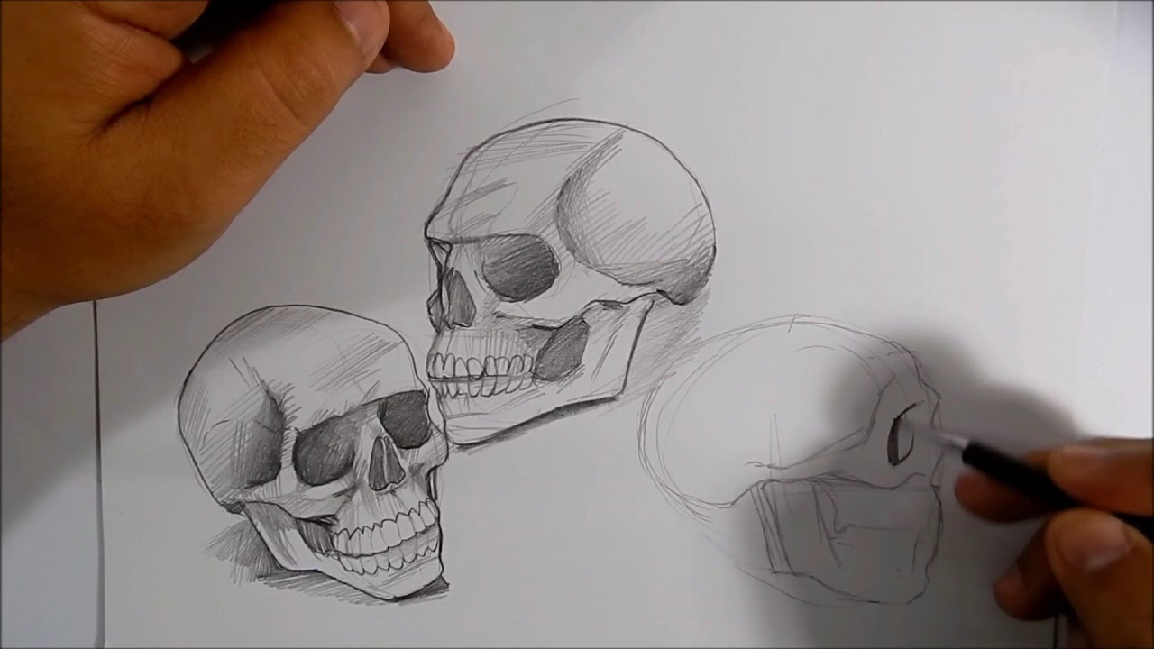 Desenho de crânio - Agora eu Desenho - YouTube
