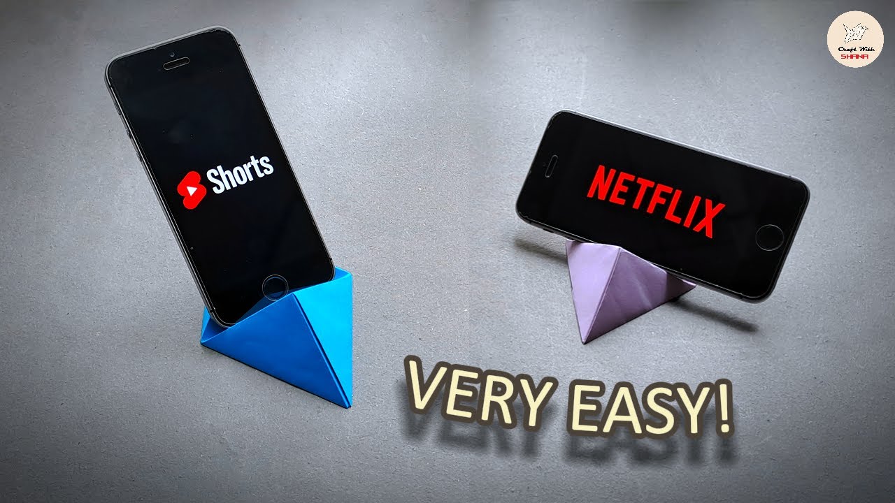 How to Make a Paper Phone Stand || Smartphone Holder: Easy DIY Tutorial ...