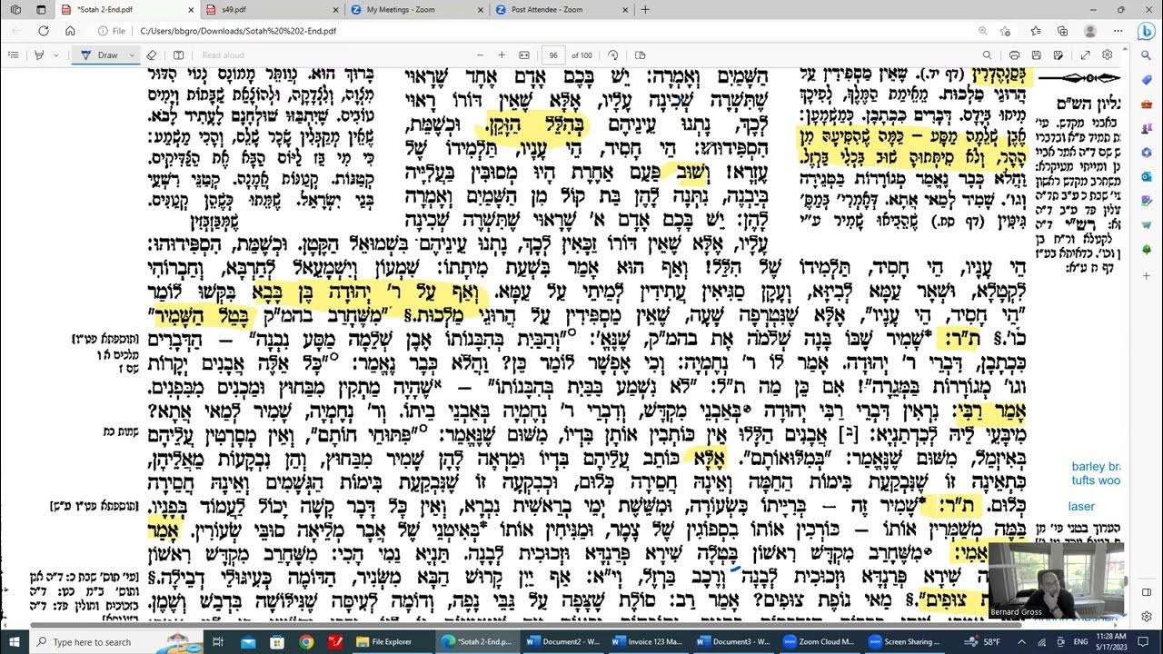 Daf Yomi Sotah Daf 49 Siyum .Mazal Tov - YouTube