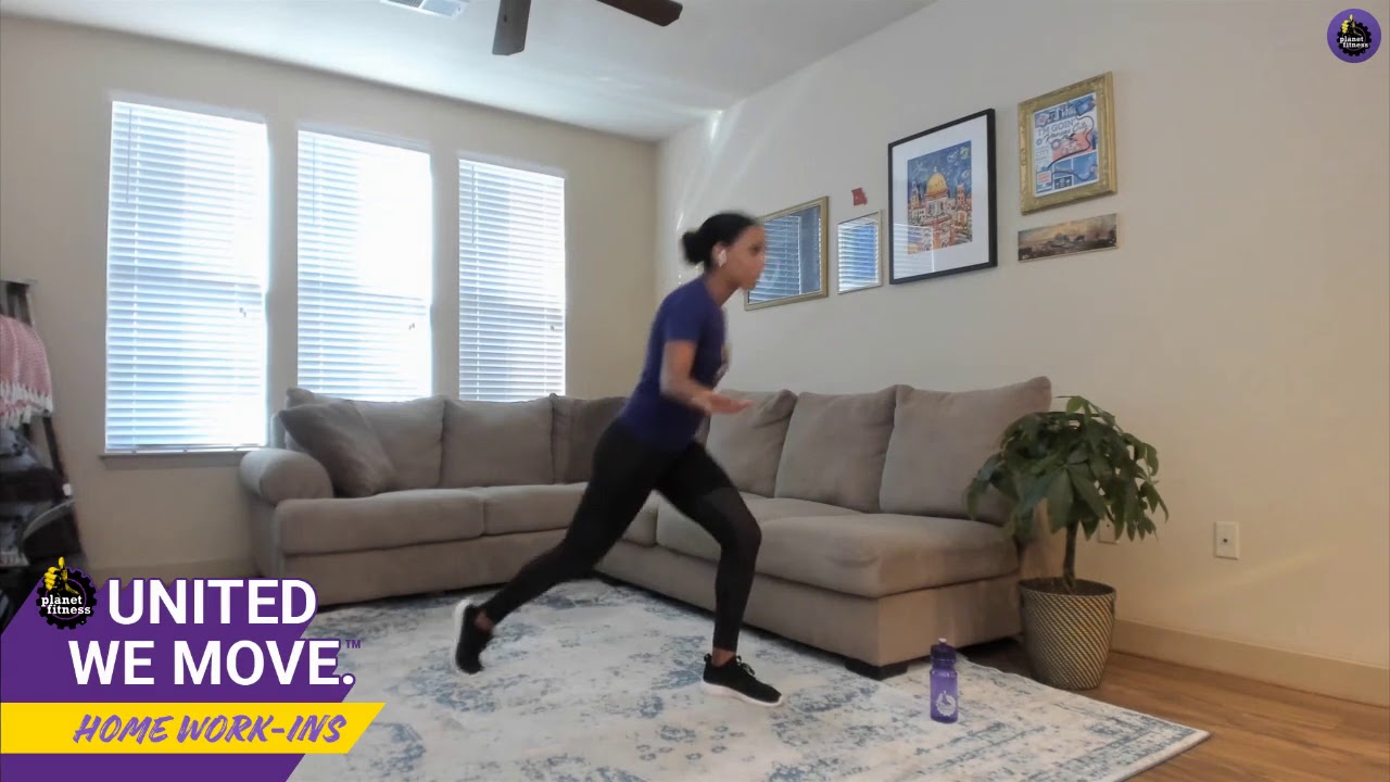 Home Work In Trainer Aja Leads A Cardio & Leg Workout - YouTube