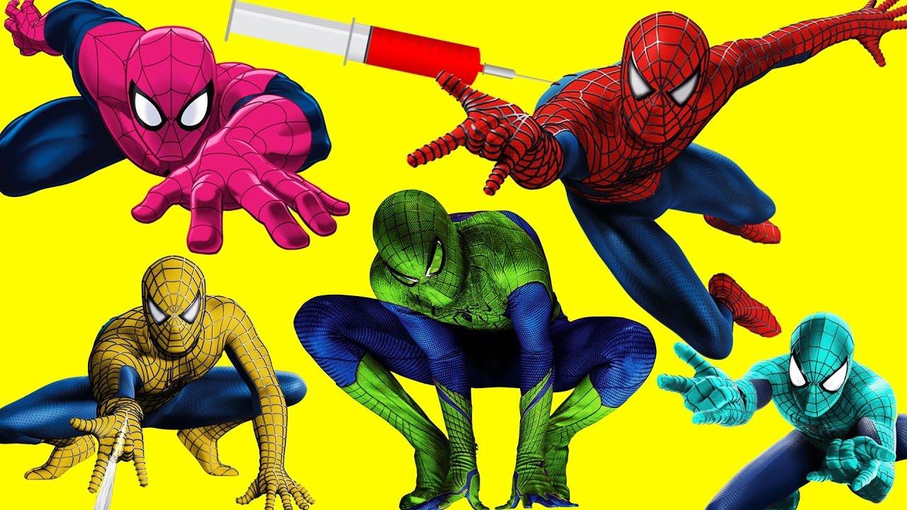 Spiderman Finger Family Colors Learning For Kids Song - YouTube