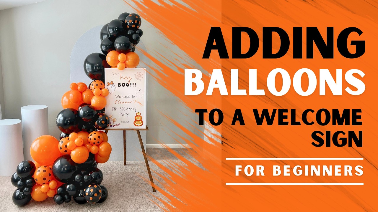 How To Create A Balloon Garland For A Welcome Sign | DIY Tutorial - YouTube