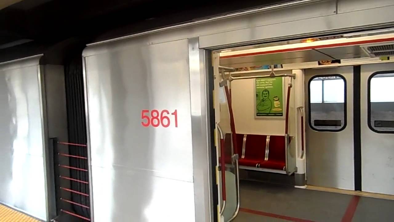 TTC Bombardier Toronto Rocket # 5861 Arriving At Eglinton West Station ...