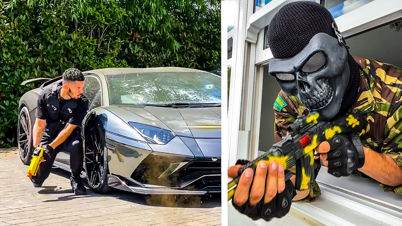 SHOOTING MY LAMBORGHINI WITH A MACHINE GUN 😳 #Shorts - YouTube