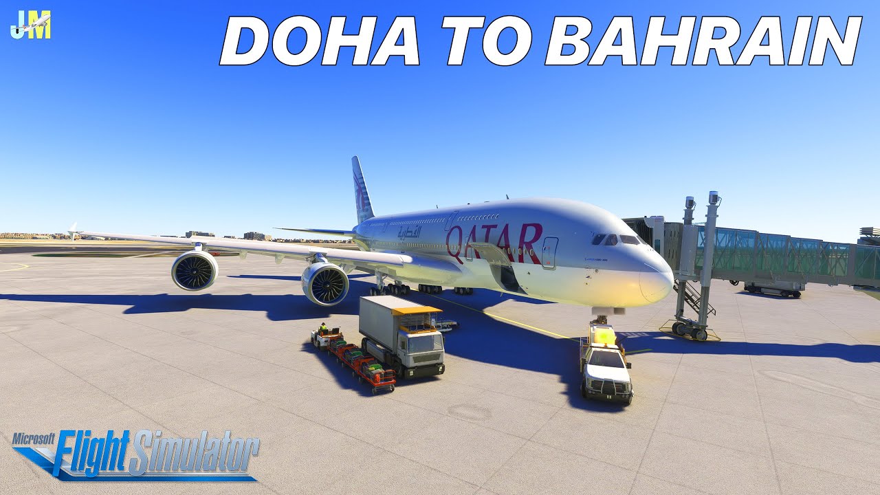 Doha to Bahrain Full Flight on Qatar Airways' Airbus A380 | Flight ...