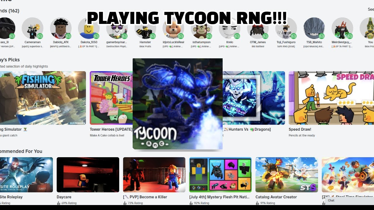 Playing Roblox Tycoon Rng! - YouTube