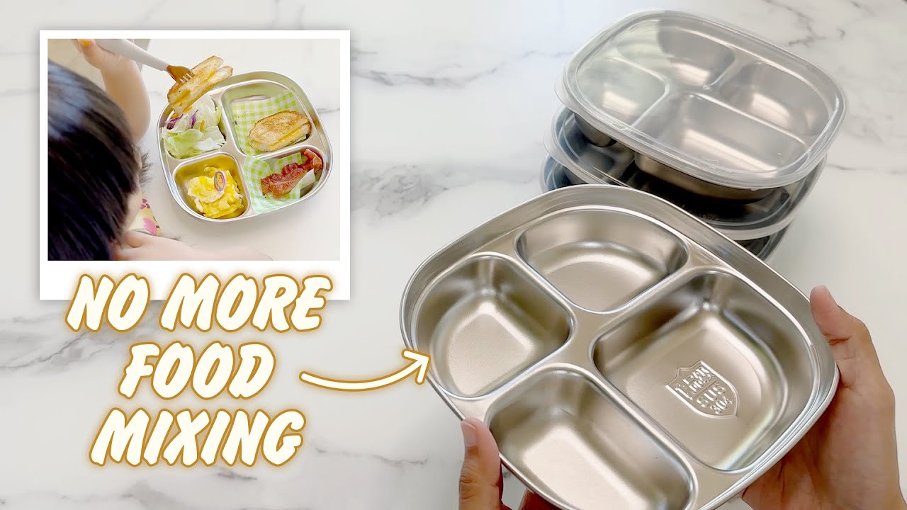 QUICK LOOK - Stainless Steel Four Compartment Plates - YouTube