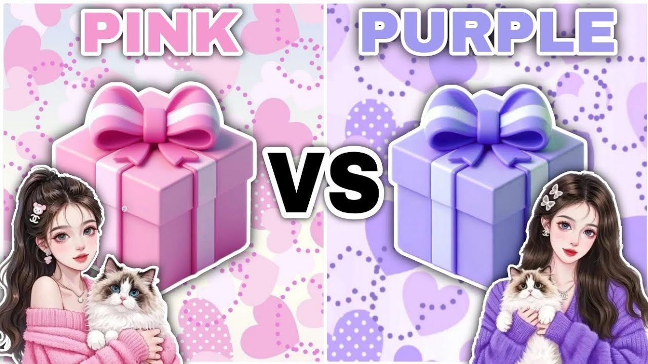 Pink 💗 vs purple 💜 #colourchallenge - YouTube