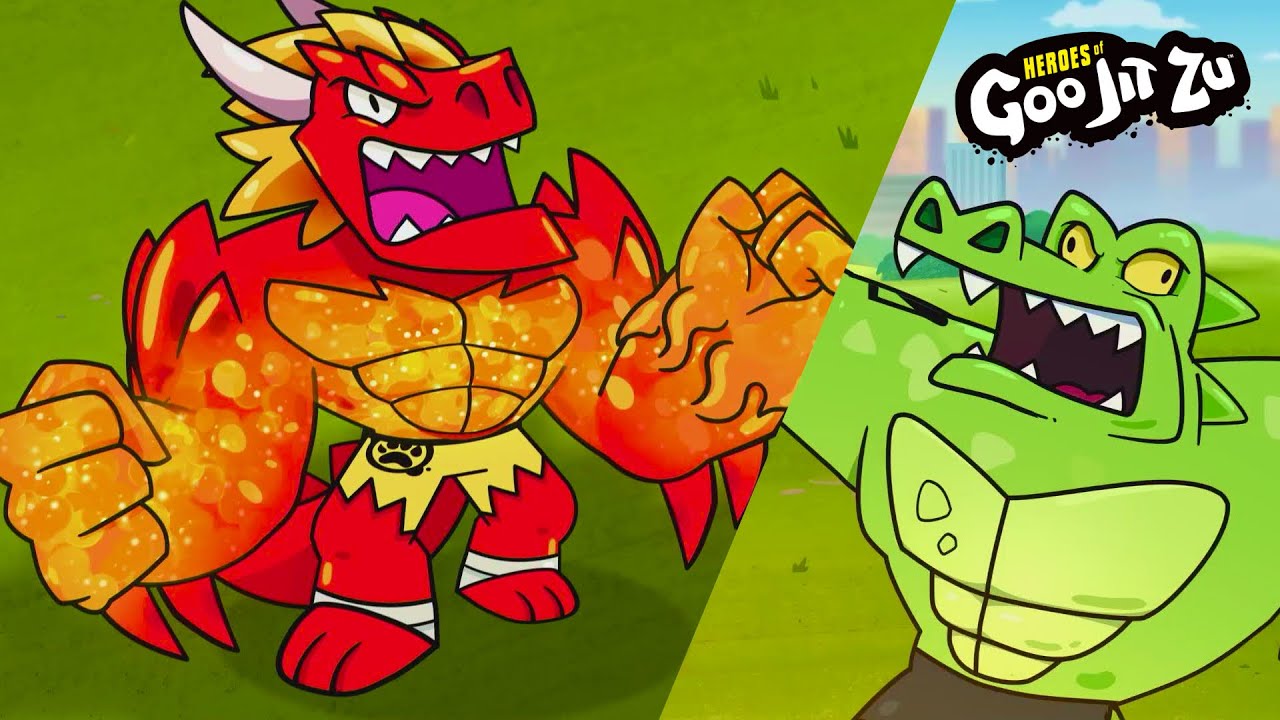 🔥 Blazagon Vs Rock Jaw 🐊 | Heroes of Goo Jit Zu | Cartoons for Kids ...