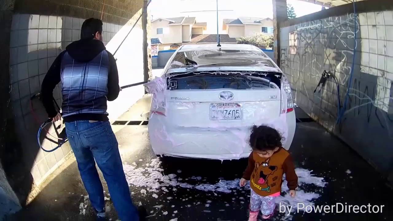 toyota prius activeon cx accion camera in car wash - YouTube