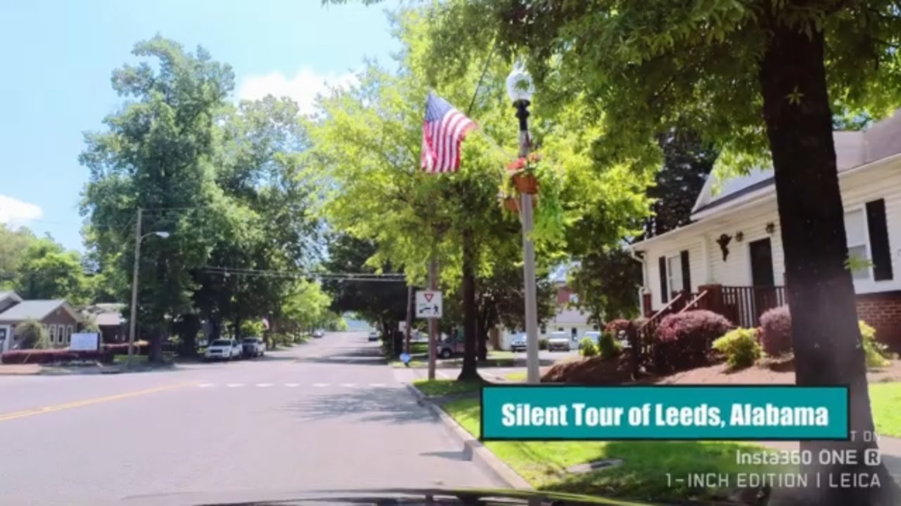 Silent drive-through of Leeds Alabama - small town - YouTube