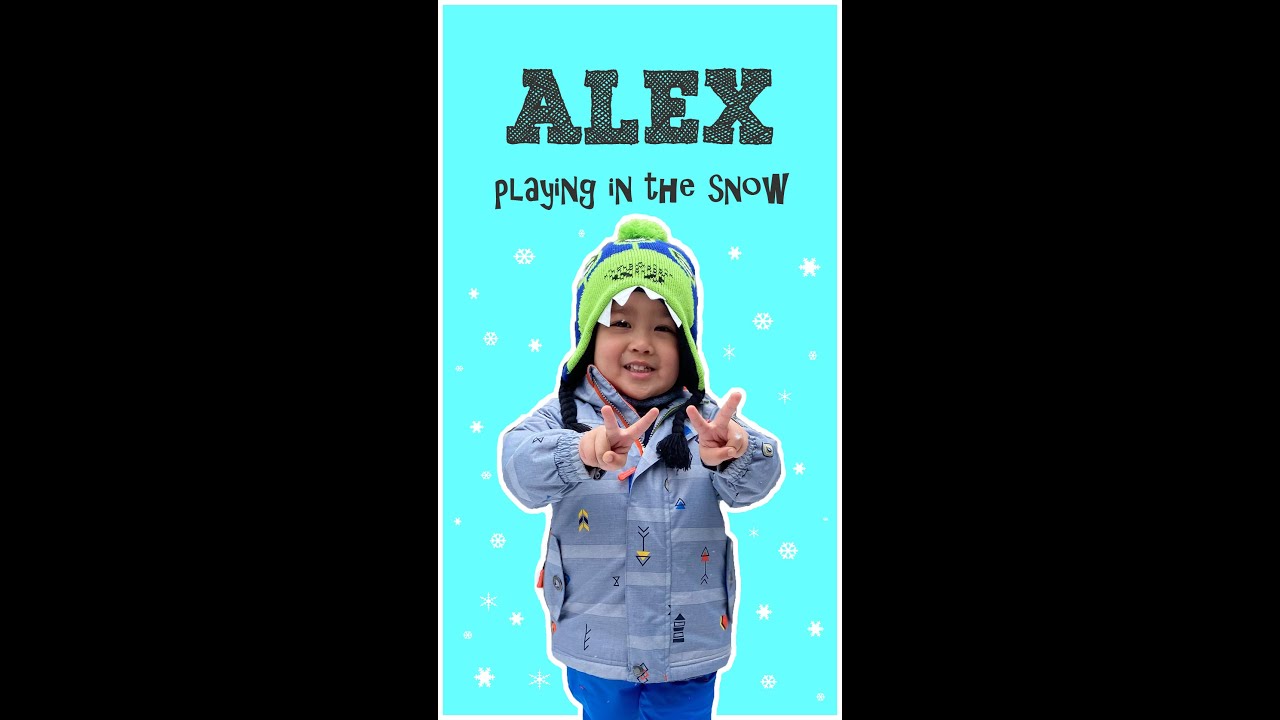 Alex Playing in the Snow (Megalodon Storm, sled, and more) - YouTube