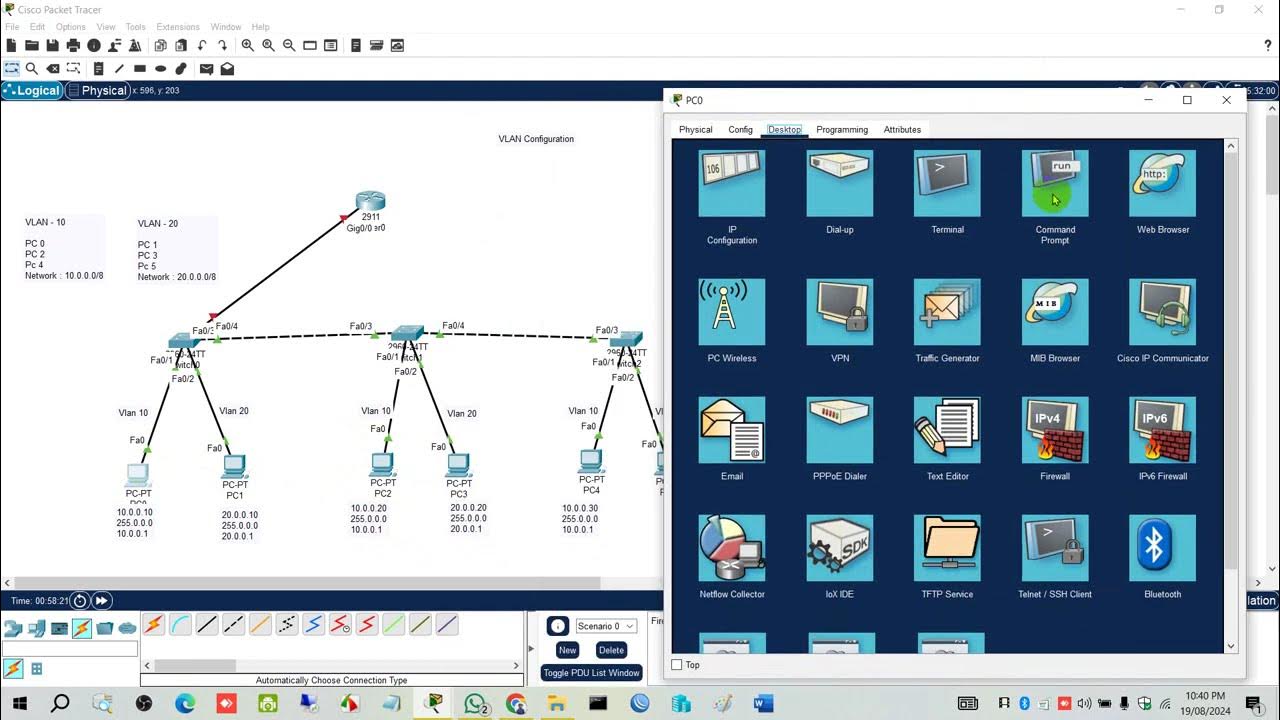 VLAN Configuration Commands Step by Step | Cisco | Packet Tracer | Cisco Packet Tracer ...