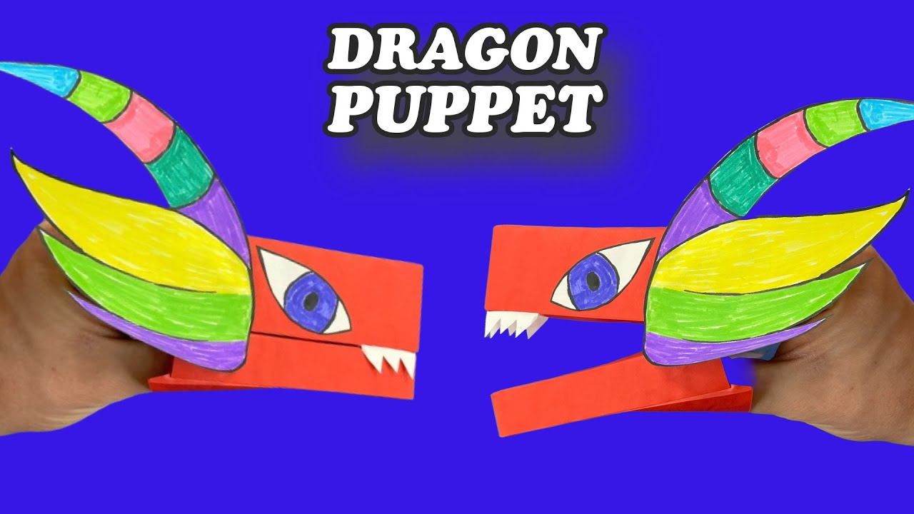DIY NEW Paper Dragon Puppet Tutorial TikTok Trend - YouTube