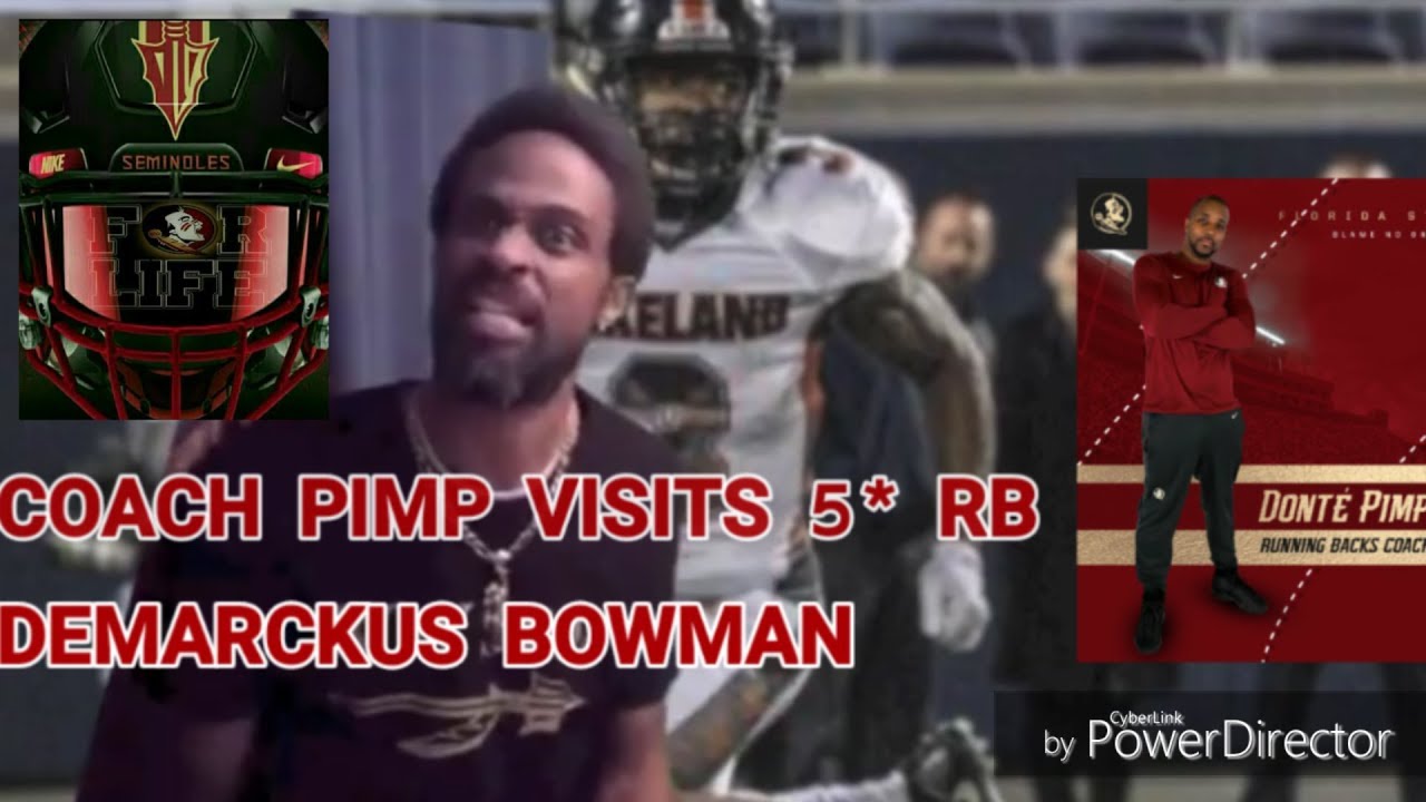 FSU FOOTBALL.COACH PIMP VISITS 5* RB IN HOME & FOOTBALL HIGHLIGHTS.GATE ...