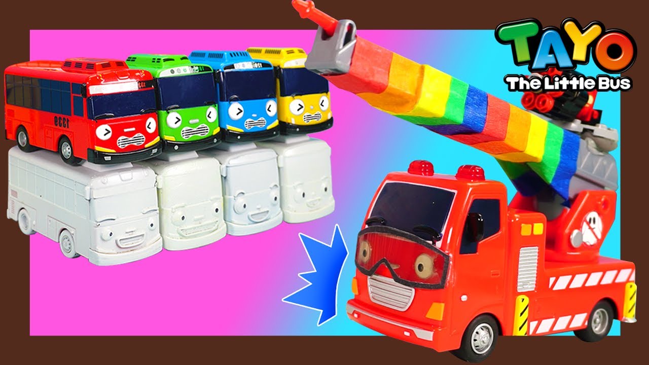 Tayo dan bus dilucuti dari warna mereka! l Tayo Polisi Monster l Tayo ...