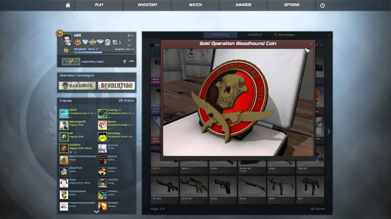 CS:GO | First ever Golden Operation Bloodhound coin? - YouTube