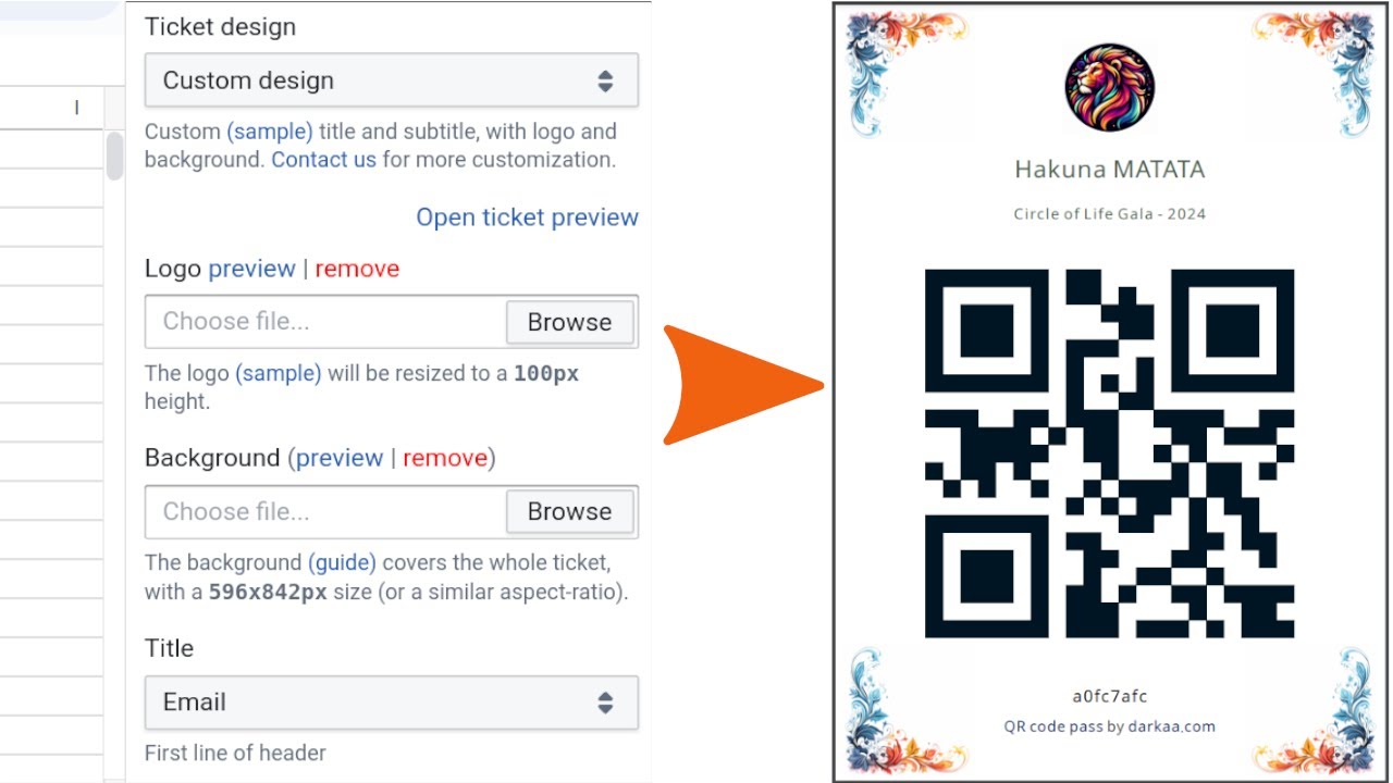 Customizing QR Code tickets for attendance in Darkaa's Google Forms ...