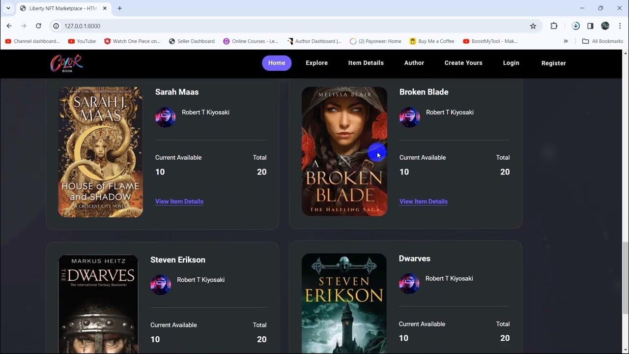 Display Book data in Homepage | Laravel Library Management System Project Tutorial - YouTube