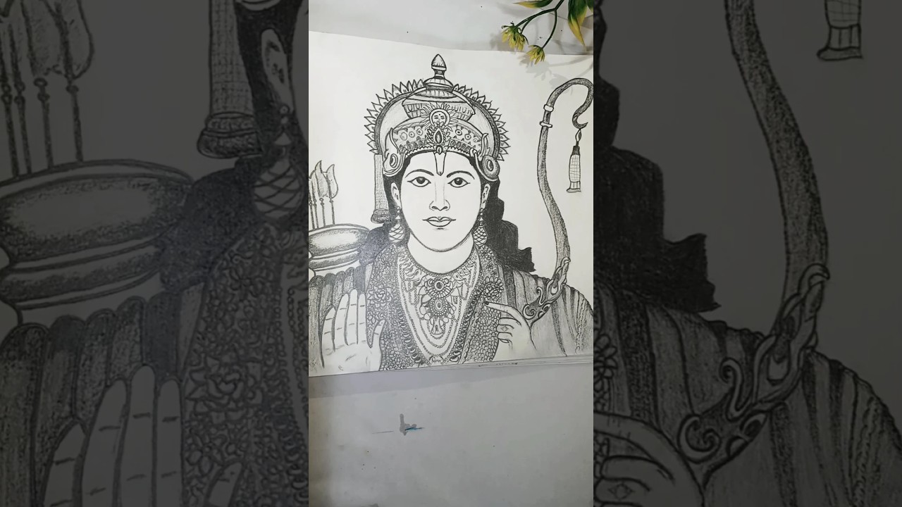 Ram ji 🚩🚩Pencil Sketch.. Drawing by Himanshu Jnp art #shotsvideo # ...