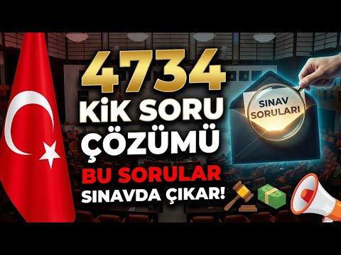 4734 Sayılı Kamu İhale Kanunu Soru Çözümleri | Sınav odaklı 50 soru