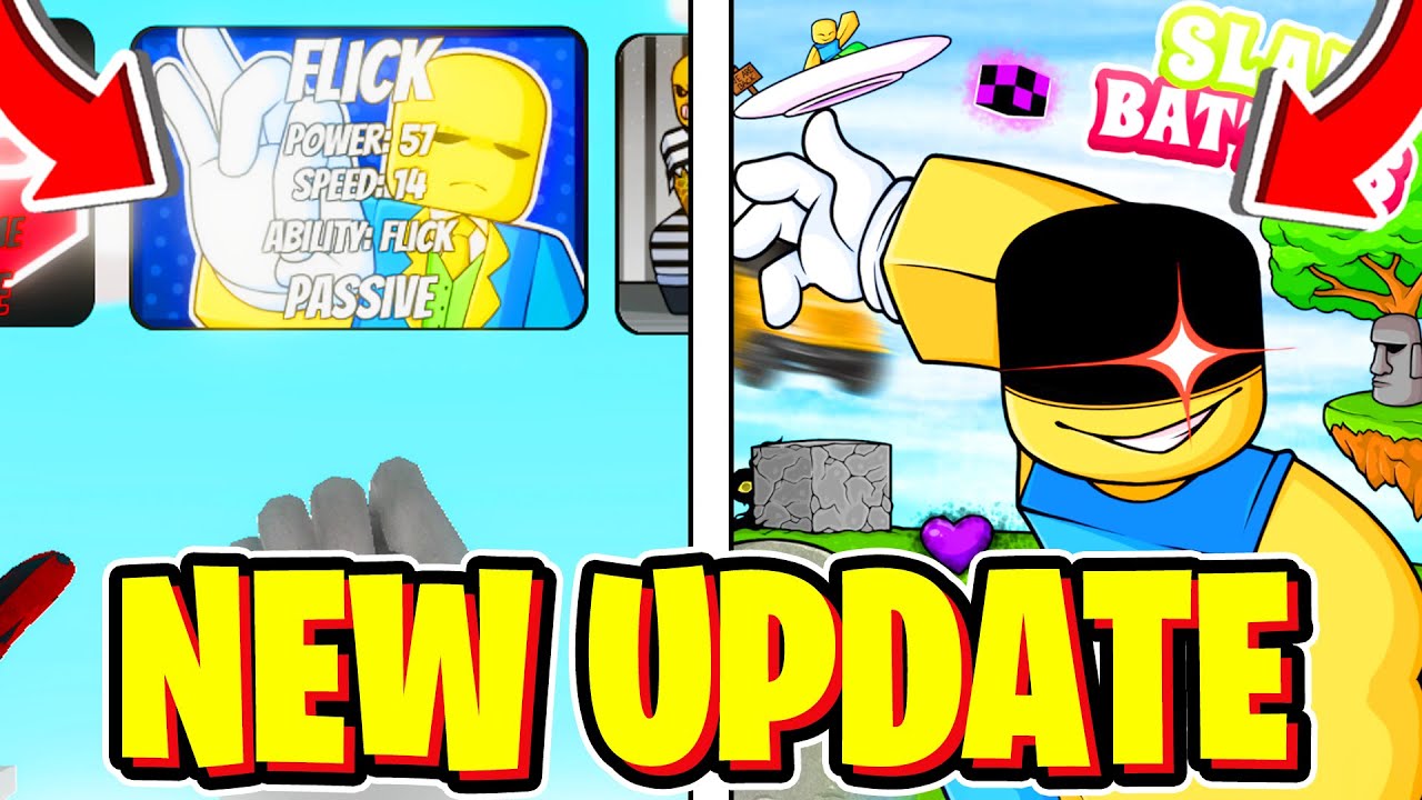 SLAP BATTLES UPDATE (HOW TO GET FLICK GLOVE SHOWCASE, SPACE GLOVE ...