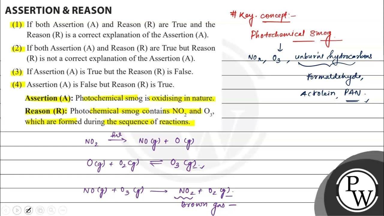 ASSERTION \& REASON (1) If both Assertion (A) and Reason (R) are True and the Reason (R) is a co ...