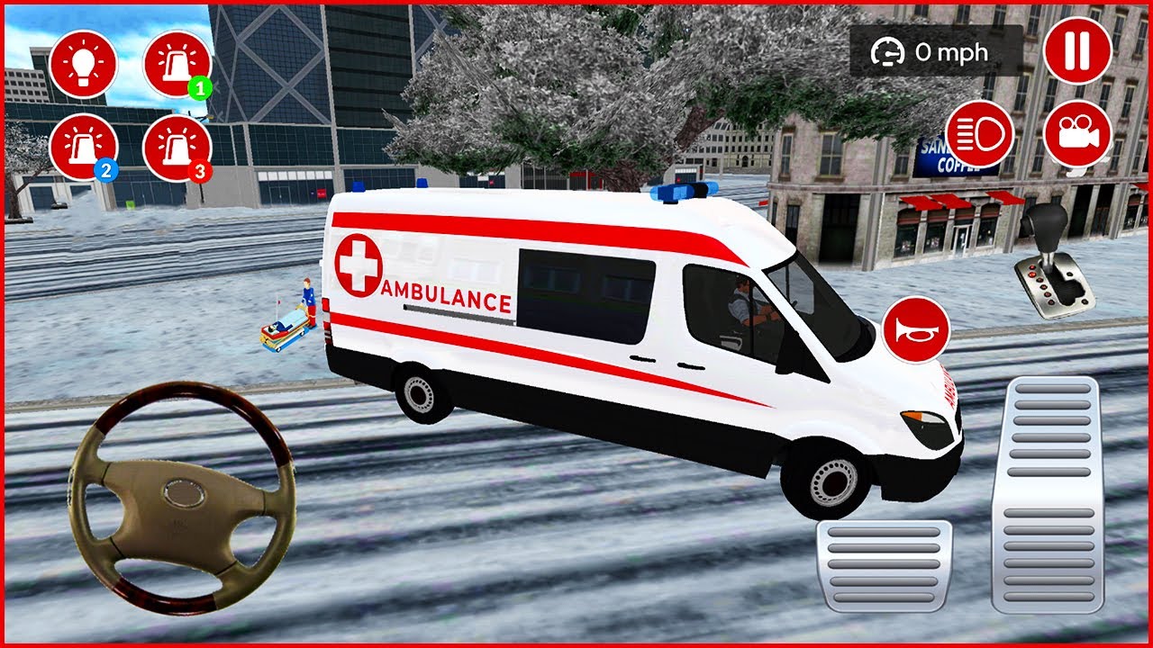 Direksiyonlu Ambulans oyunu 3D #210 American Ambulance Simulator ...