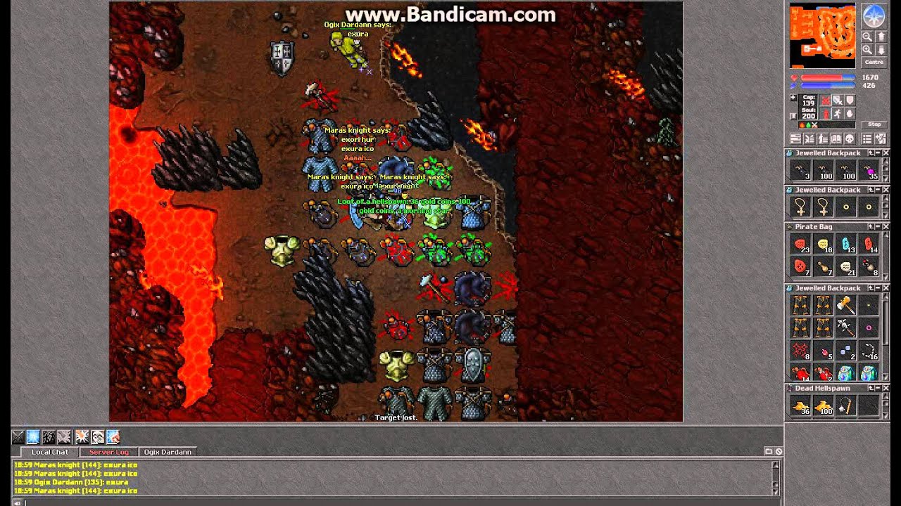 tibia hellspawn hunt 140 ek & 130 ed + - YouTube