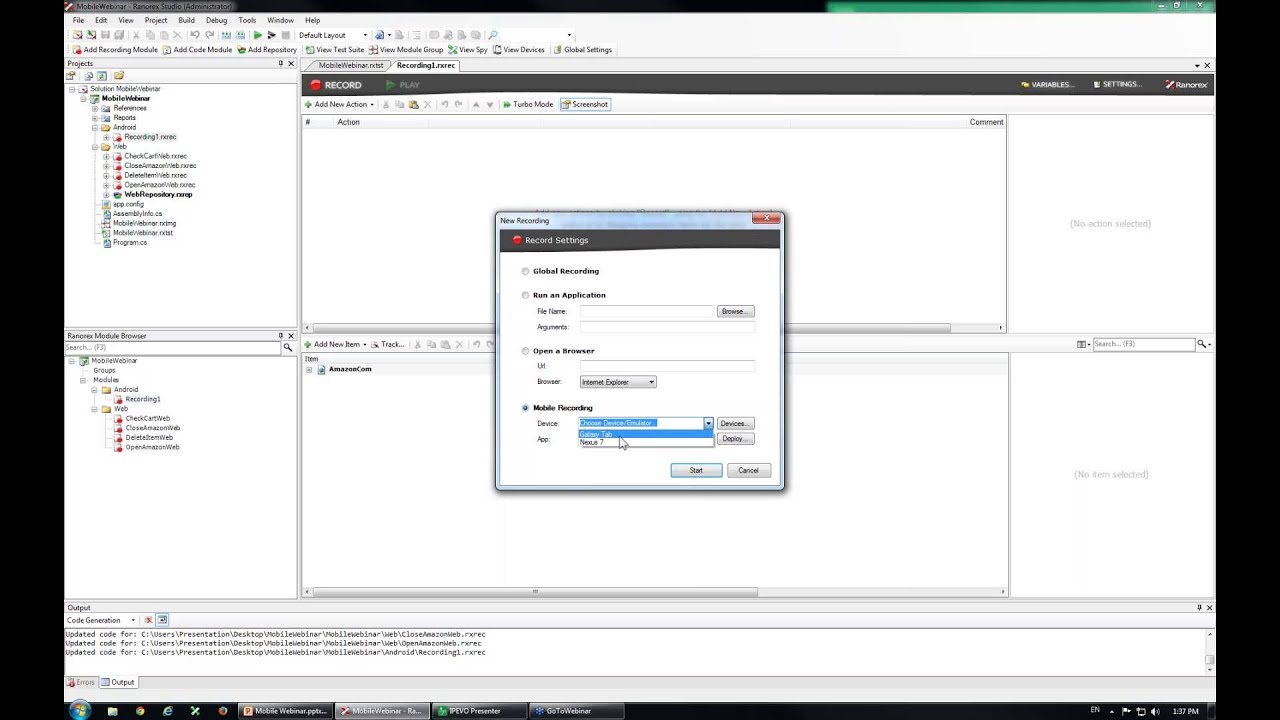 Ranorex Automated Mobile App Testing Webinar - YouTube